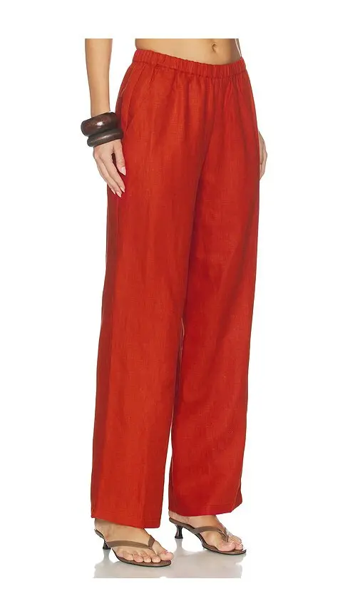 Faithfull The Brand Capriolla Pant In Red
