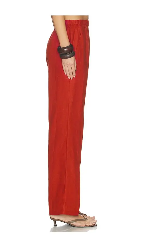 Faithfull The Brand Capriolla Pant In Red