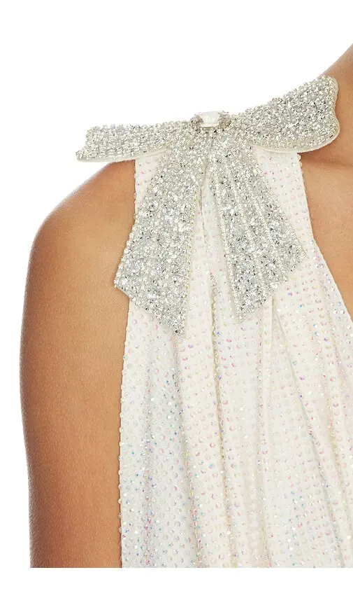 BRONX BANCO Embellished Bow Mini Dress