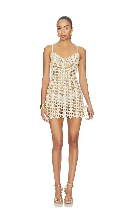 Superdown Magnolia Crochet Mini Dress