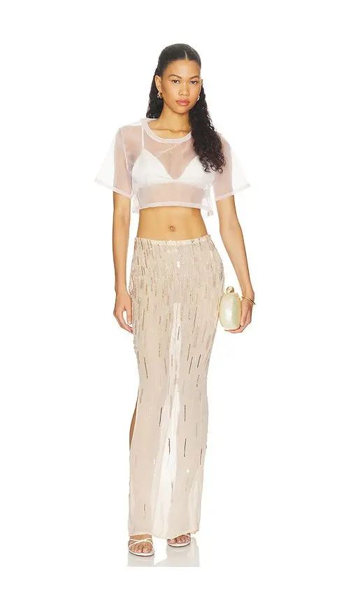 MAY MASHIAH Milly Top In Metallic Gold