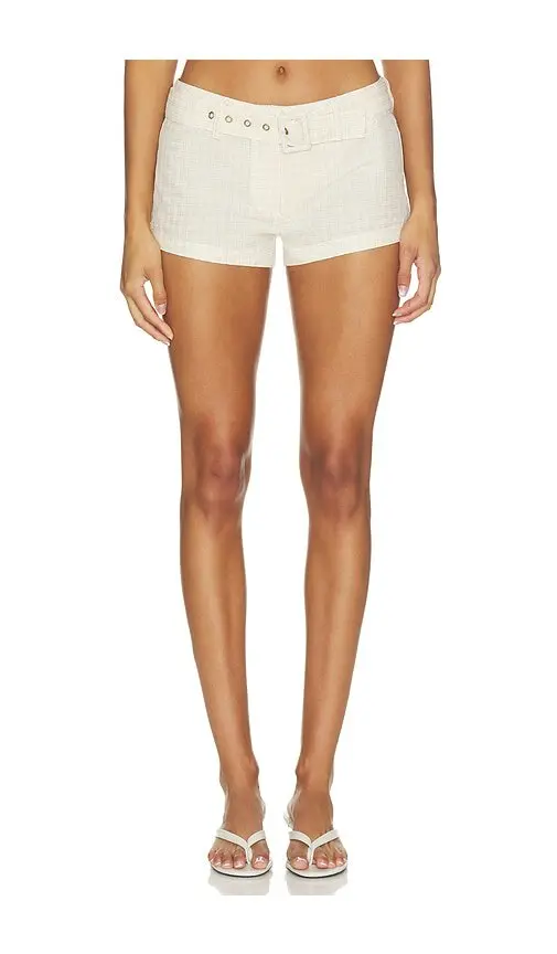 Lioness Afterglow Mini Short - Beige Check