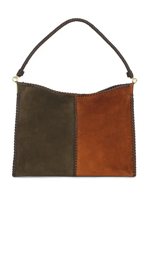 Veronica Beard Colorblock Vida Bag In Olive