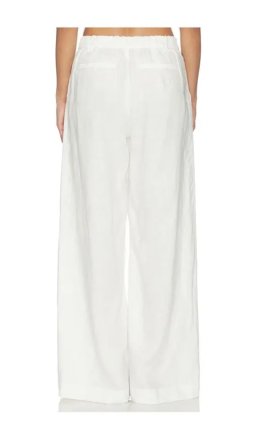 Enza Costa Linen Easy Trouser In White