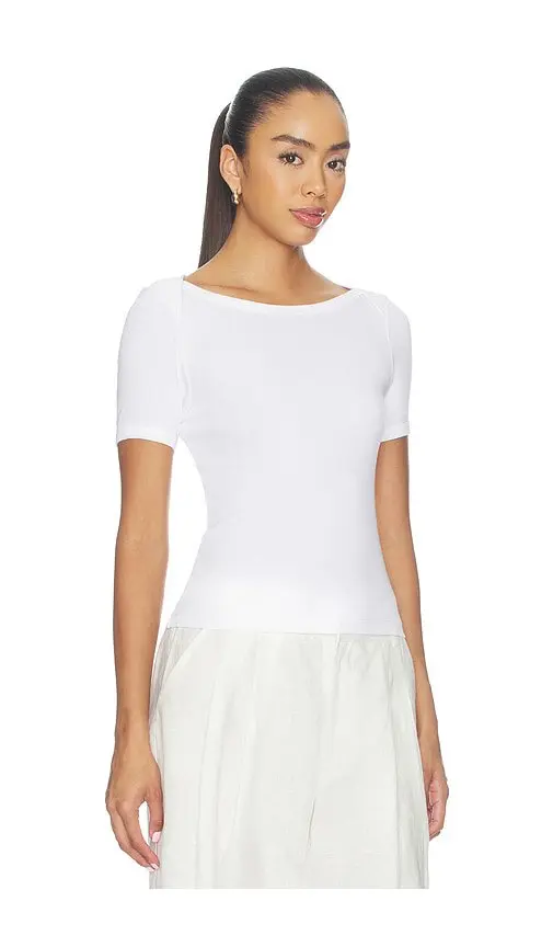 Enza Costa Supima Cotton Bateau Tee
