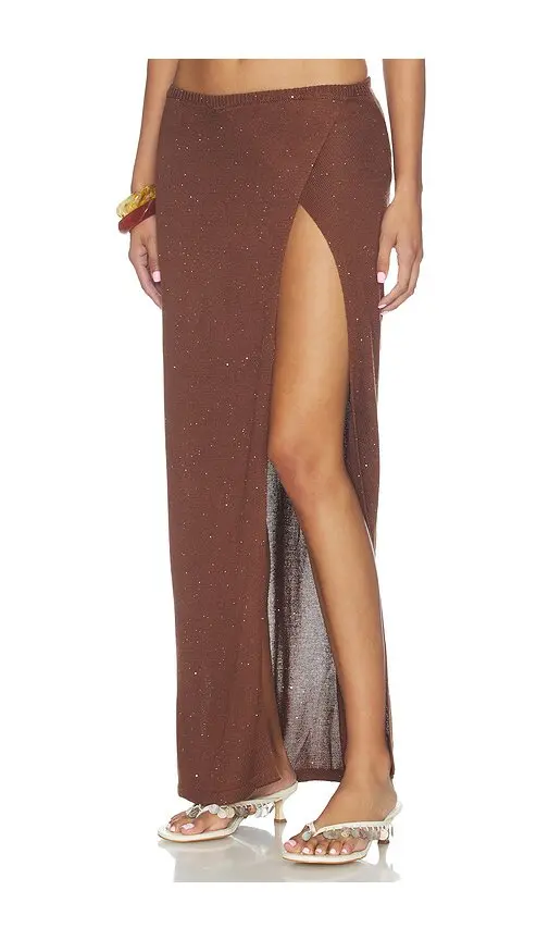 RUNAWAY THE LABEL Kiva High Side Slit Maxi Skirt