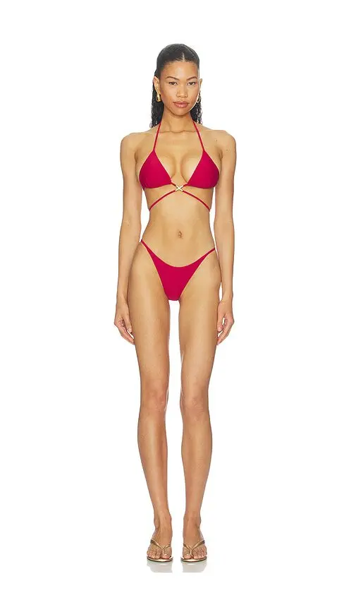 LOVEWAVE The Roxanna Bottom In Burgundy