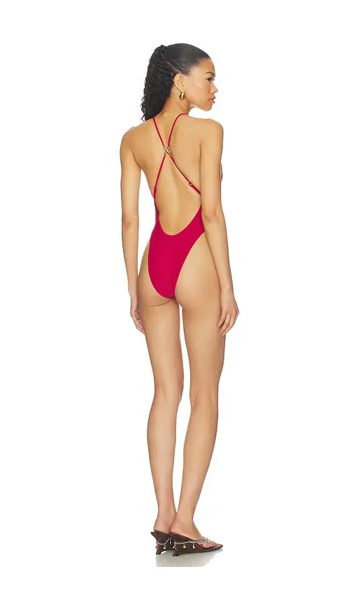 LOVEWAVE The Roxanna One Piece In Burgundy