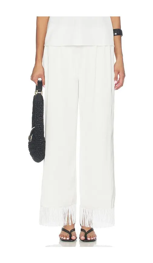ARTLESS Blair Fringe Pants - White
