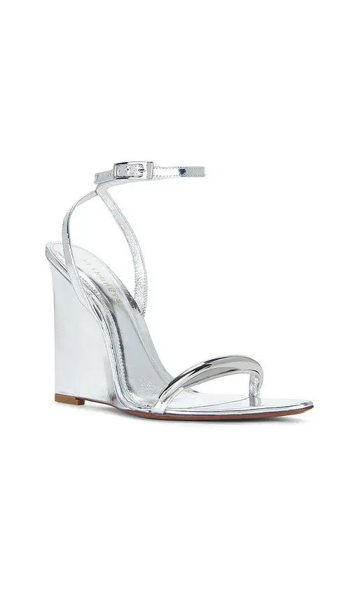 Retrofete Nola Wedge Sandal In Metallic - Silver