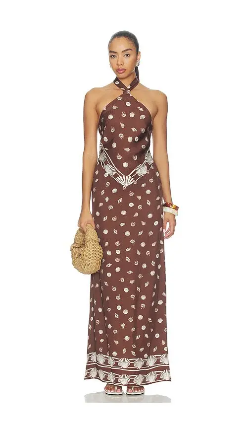 Show Me Your Mumu Bianca Maxi Dress In Brown