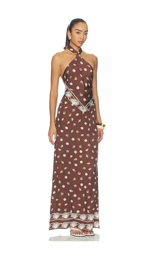 Show Me Your Mumu Bianca Maxi Dress In Brown