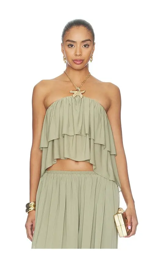 Ronny Kobo Starla Top In Green