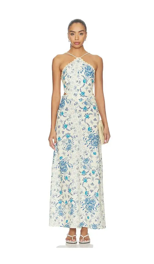 Agua Bendita Indira Bleu Dress In Multi - Multicolor