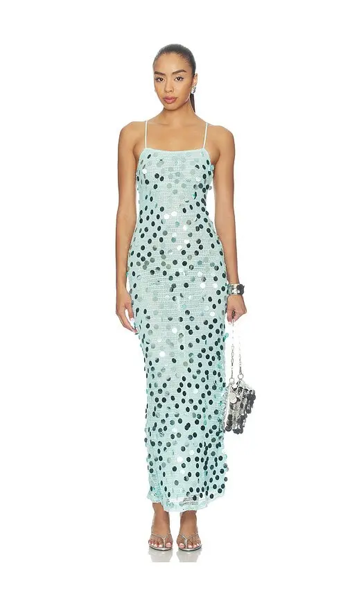 Superdown Arna Maxi Dress In Baby Blue