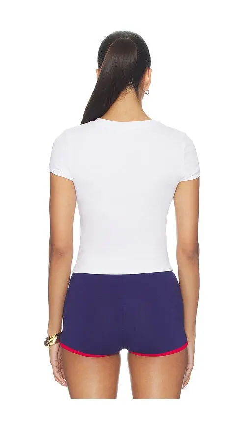 Superdown Trysta Baby Tee In White - Lobsters