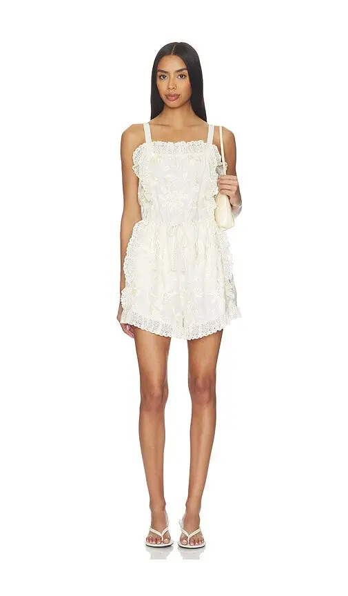 Sea Alina Lace Romper - Cream