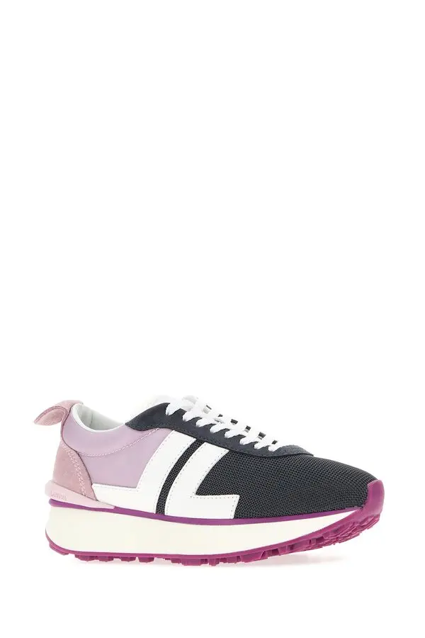 LANVIN Multicolor Fabric And Mesh Sneakers