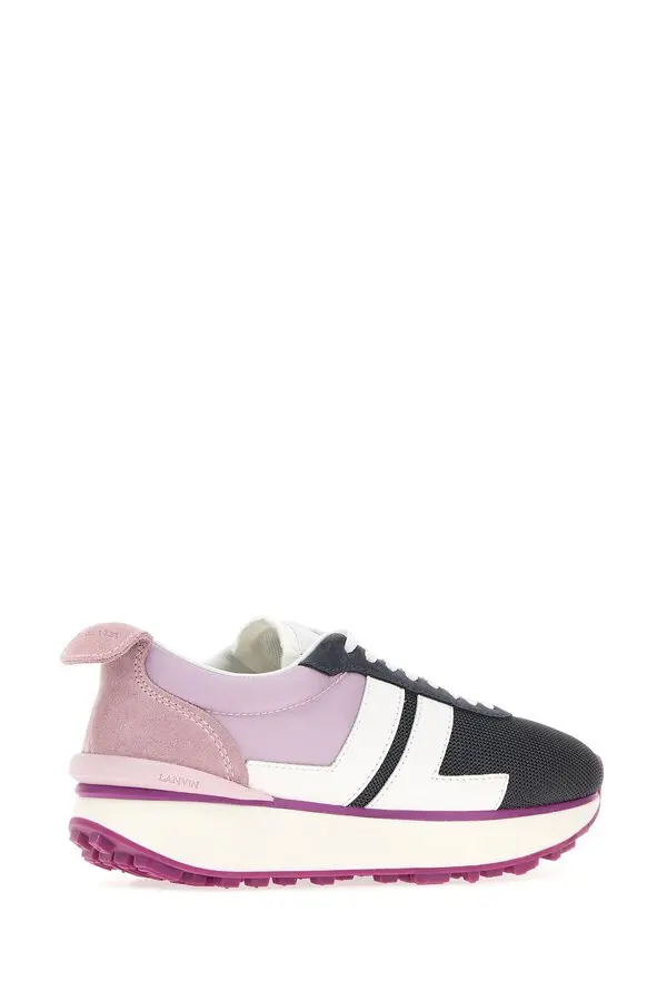 LANVIN Multicolor Fabric And Mesh Sneakers