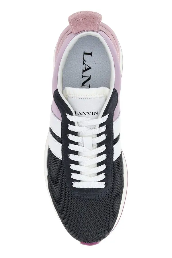 LANVIN Multicolor Fabric And Mesh Sneakers