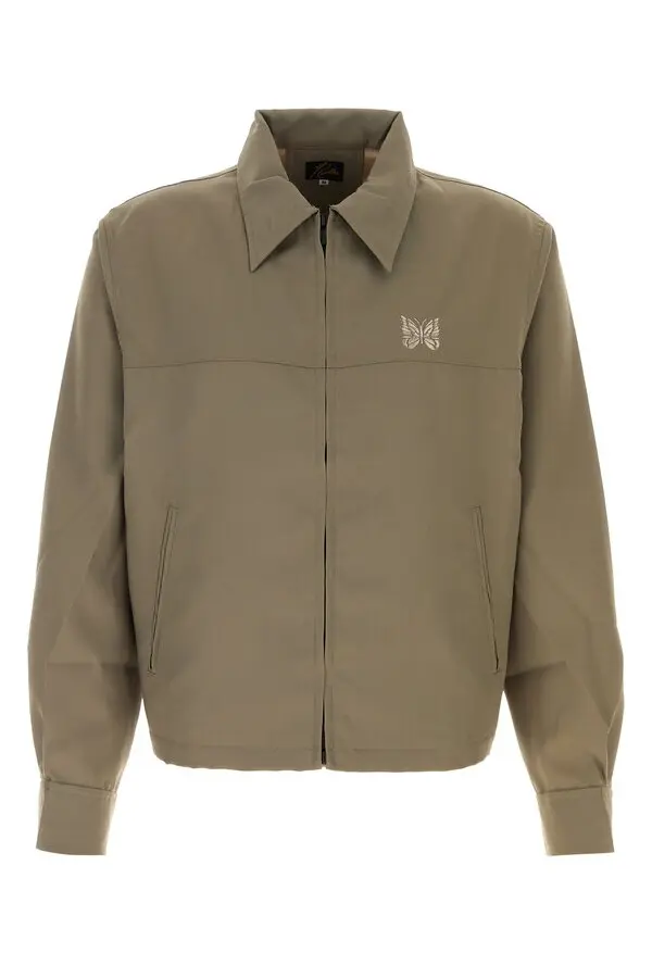 Needles Dove Gabardine Jacket With Embroidered Logo