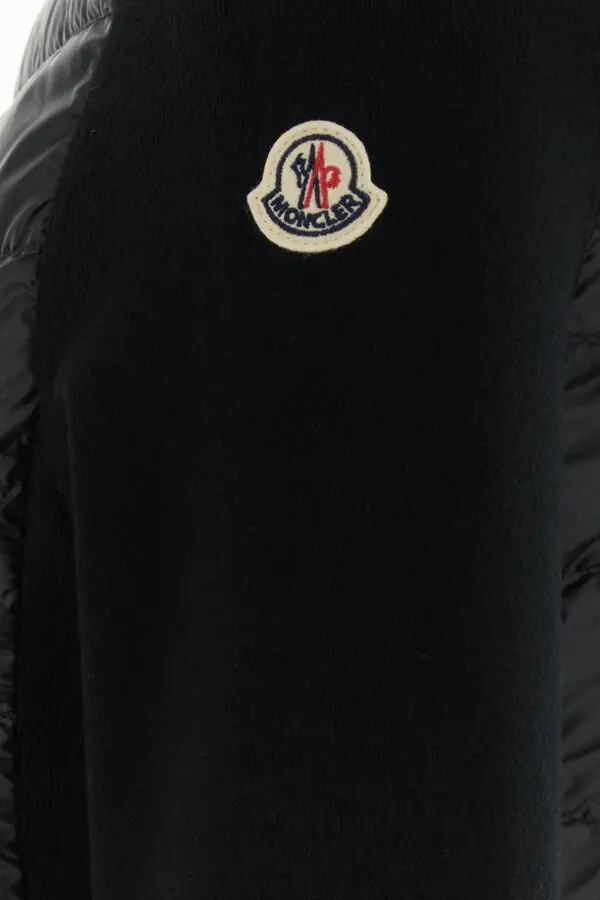 Moncler Nylon And Wool Cardigan