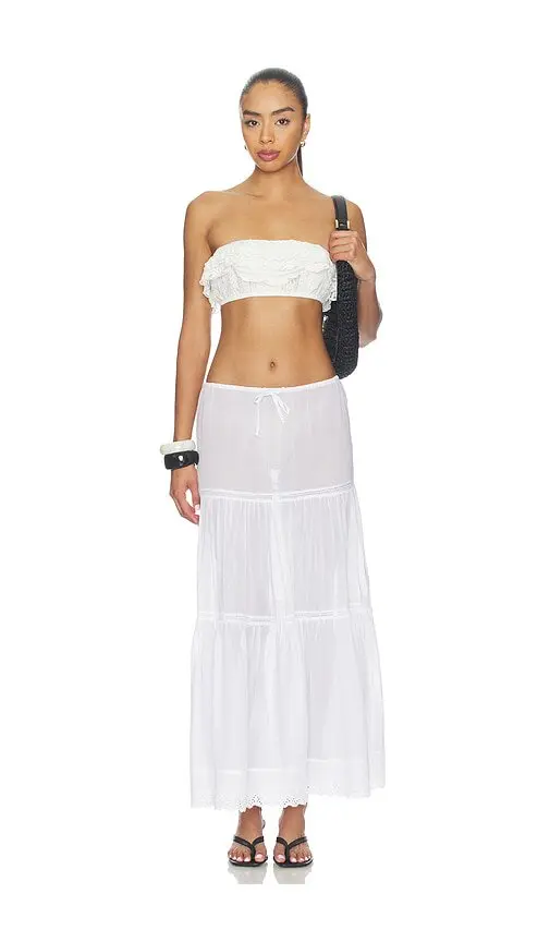 Free People Flirty Frill Bandeau In Ivory