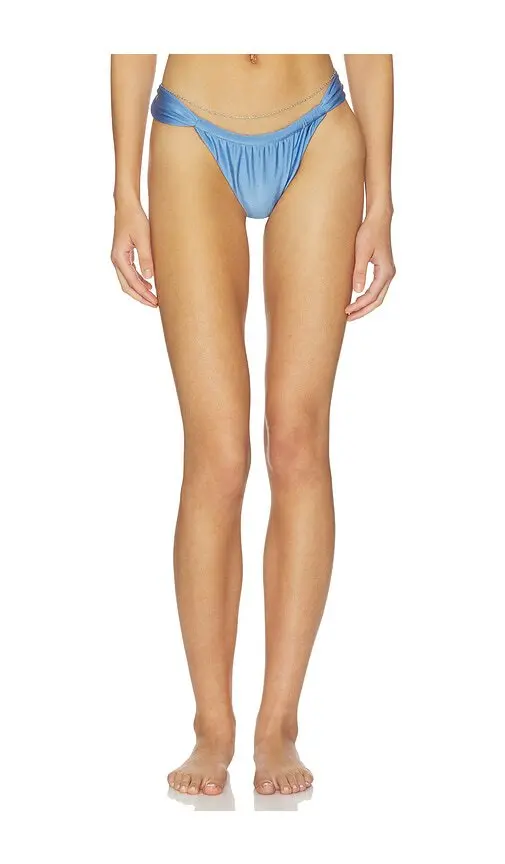 Faithfull The Brand Andez Bikini Bottom In Blue - Sapphire