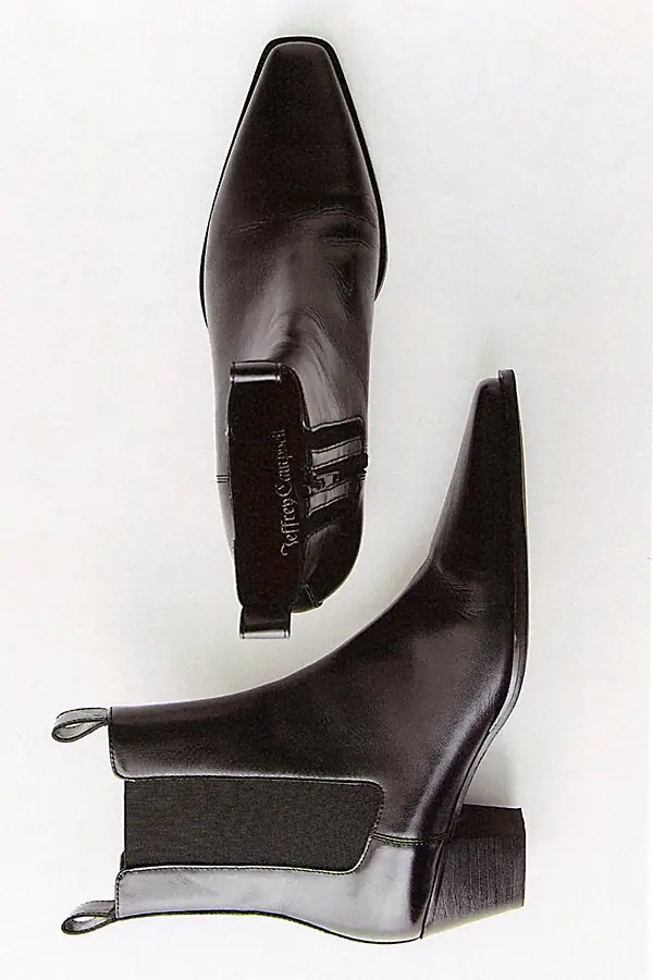 Jeffrey Campbell Chelsea Boots With High-shine Finish And Pointed Toe