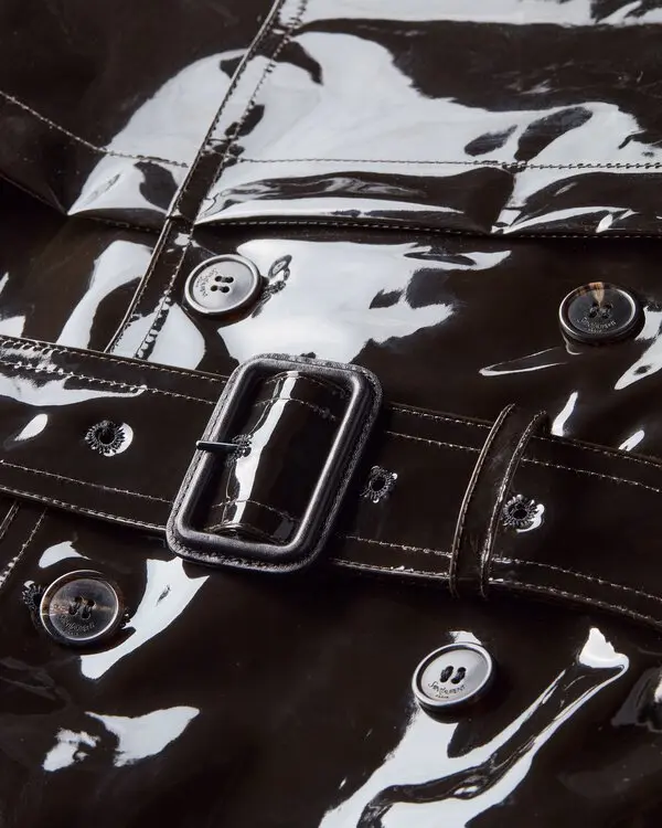 Saint Laurent Patent Trench Coat