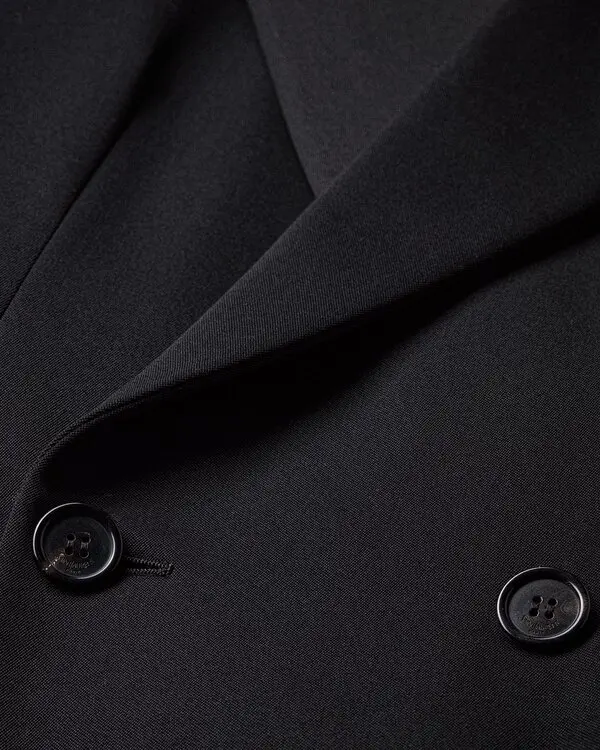 Saint Laurent Long Grain De Poudre Wool Coat