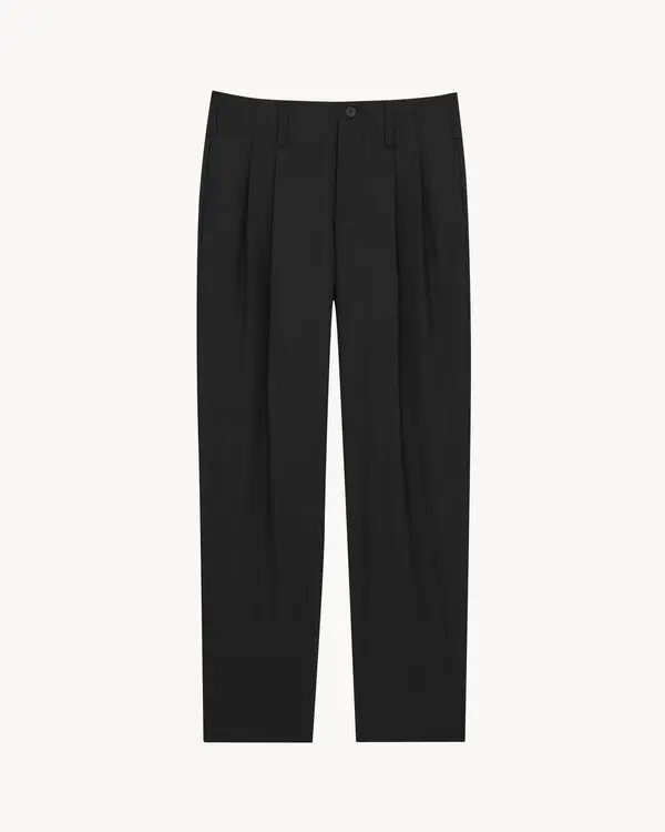 Saint Laurent Chino Pants In Wool - Noir