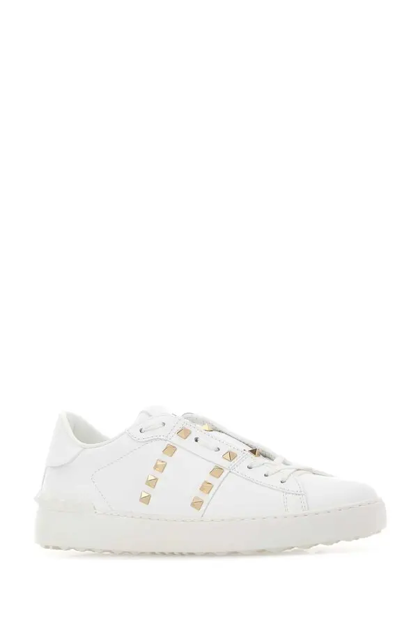 Valentino Garavani Leather Rockstud Untitled Sneakers