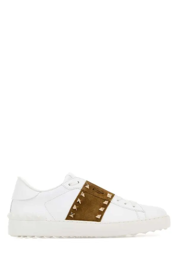 Valentino Garavani Rockstud Untitled Leather Sneakers - White