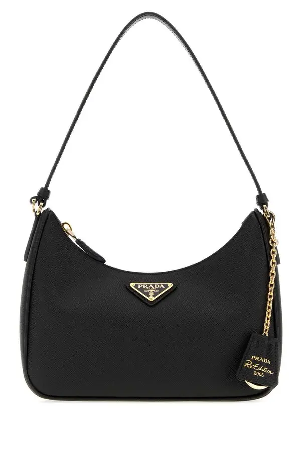 Prada Leather Re-edition 2005 Shoulder Bag - Black