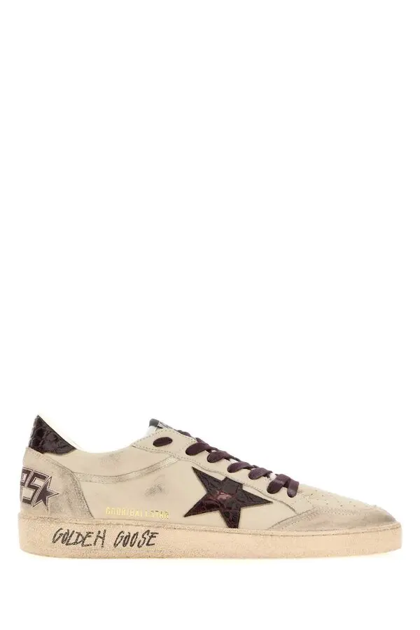 GOLDEN GOOSE Chalk Leather Ball Star Sneakers - White