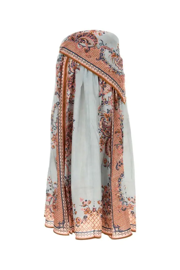 Zimmermann Printed Silk Aster Skirt