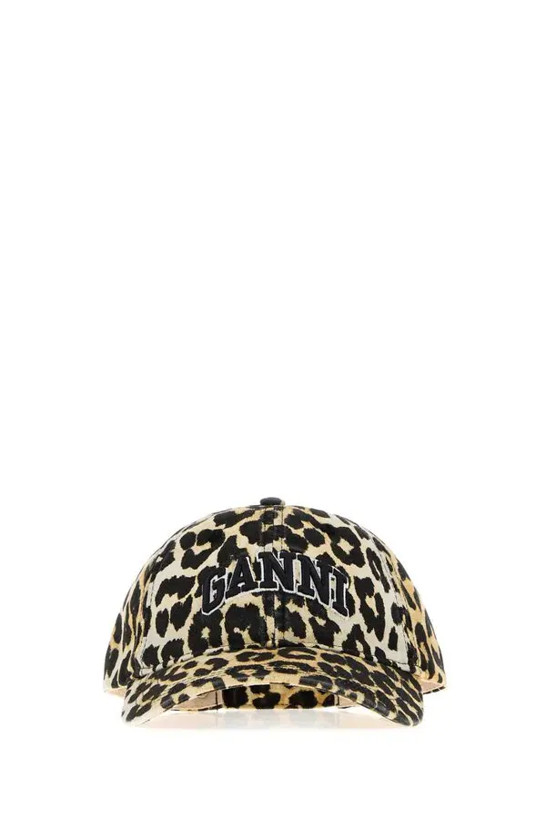 GANNI Printed Cotton Baseball Cap - Multicolor