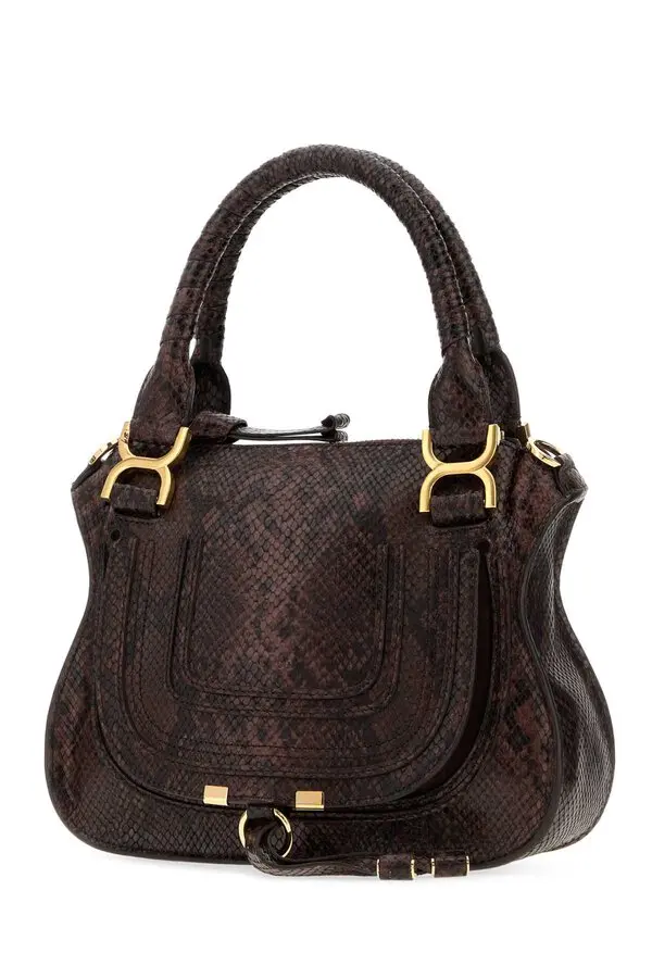 Chloé Printed Leather Small Marcie Shoulder Bag