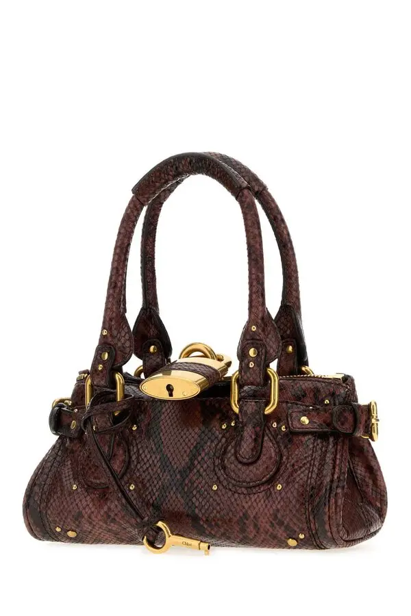 Chloé Printed Leather Paddington Handbag