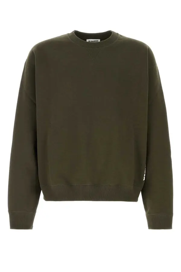 JIL SANDER Cotton Sweatshirt - Green