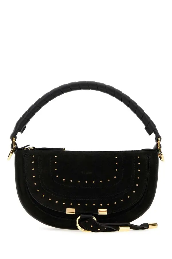 Chloé Suede Mini Marcie Shoulder Bag - Black