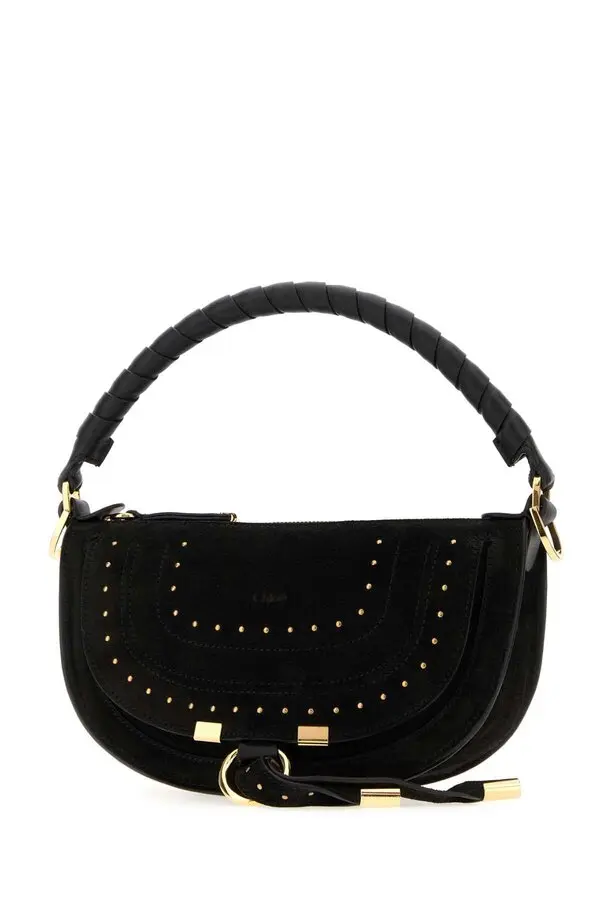 Chloé Suede Mini Marcie Shoulder Bag - Black
