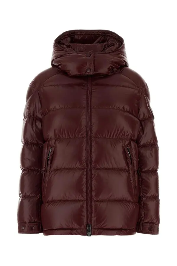 Moncler Burgundy Nylon Maire Down Jacket