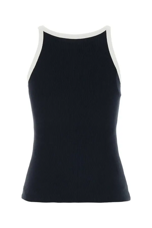 Prada Navy Cotton Tank Top