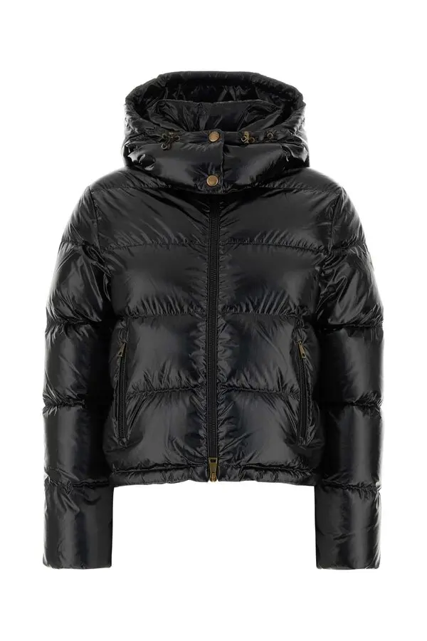 Moncler Nylon Hooded Down Jacket - Black