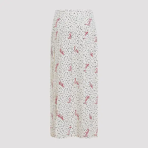 Valentino Garavani Plissé Bollicine Midi Skirt - Multicolor