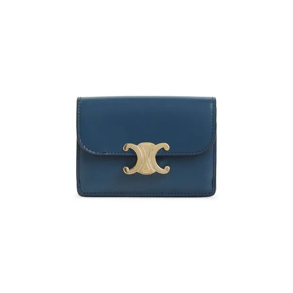 Celine Card Holder With Flap - Blue