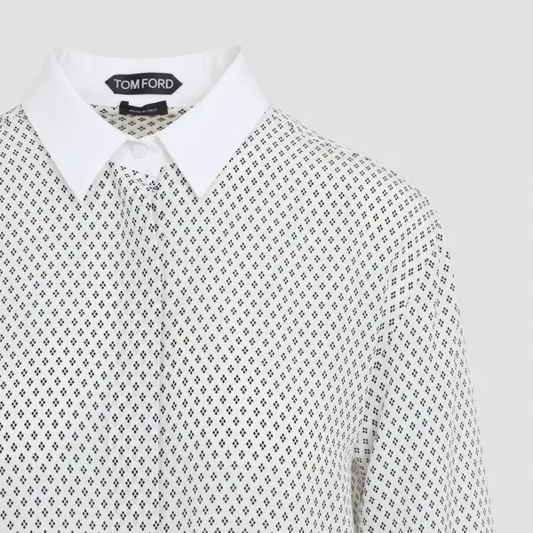 TOM FORD Multi Argyle Printed Silk Shirt