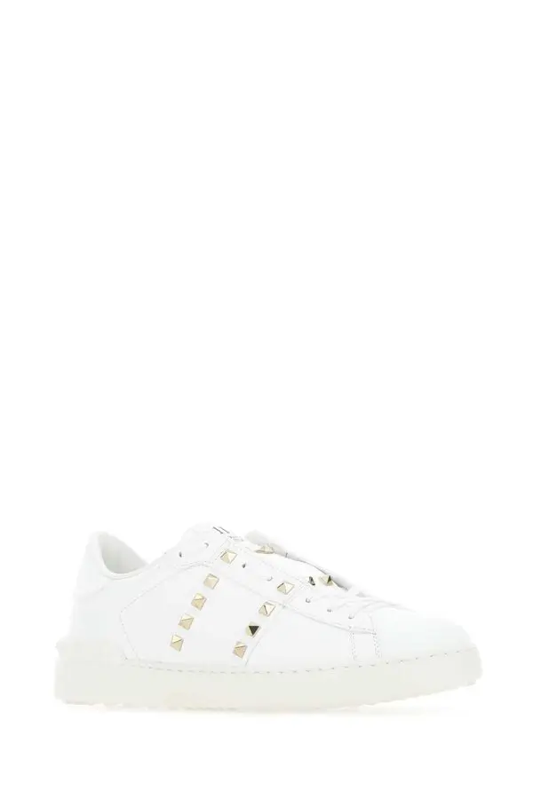 Valentino Garavani Leather Rockstud Untitled Sneakers